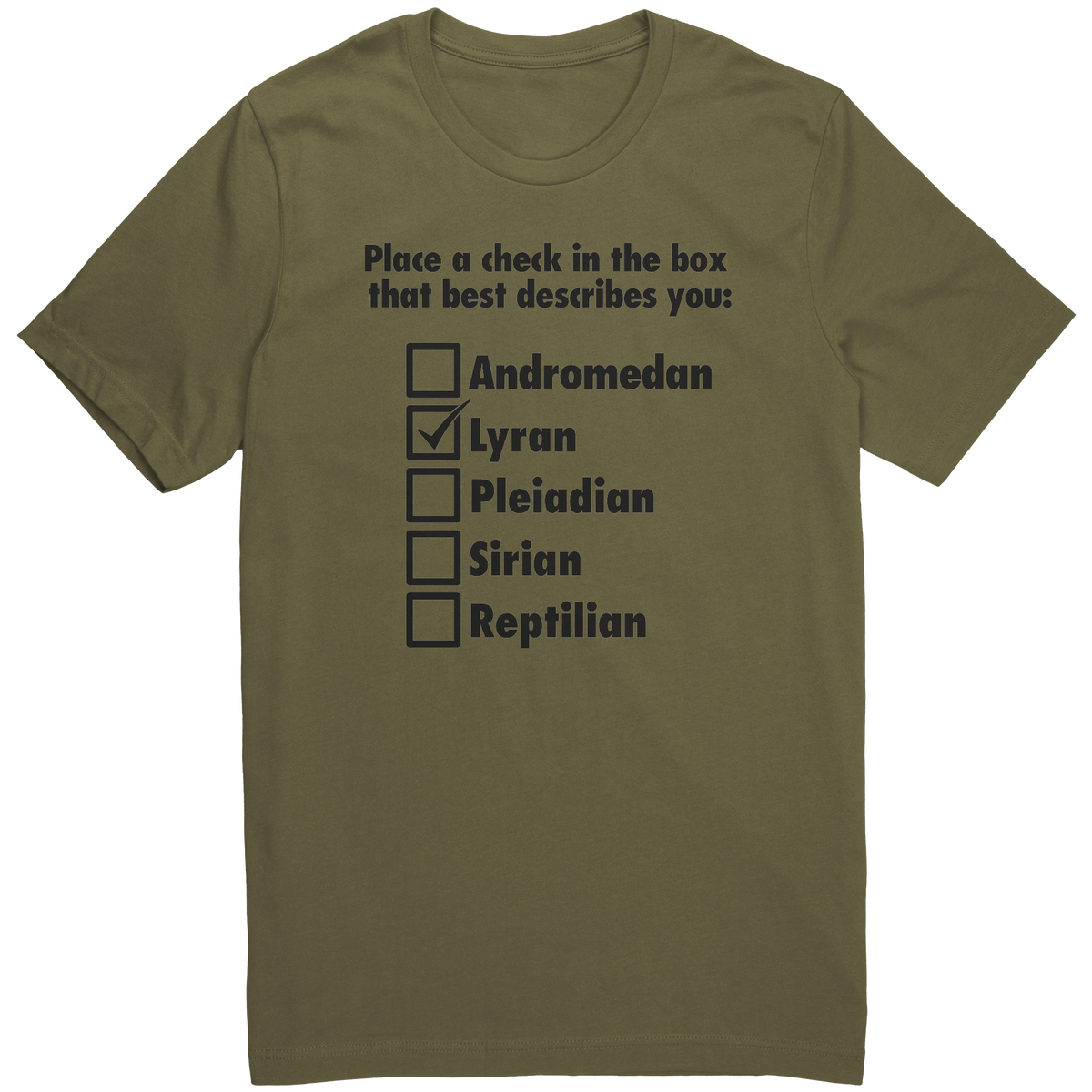 Lyran Check the Box Men's T-Shirt - Black Text – Flat Earth T's, LLC